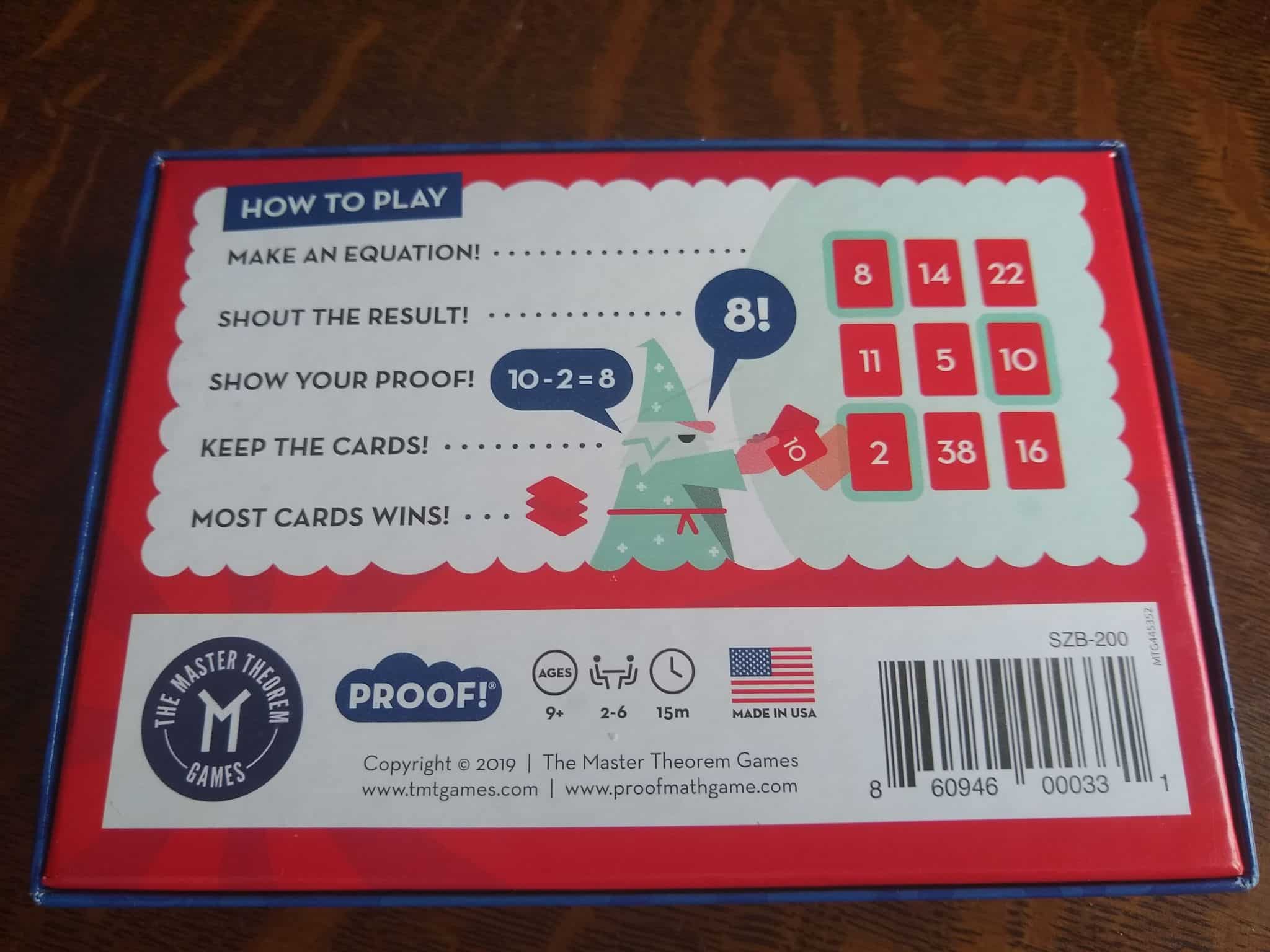 Proof! Math Game Review | Math = Love