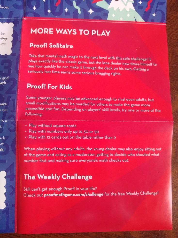 Proof! Math Game Review | Math = Love