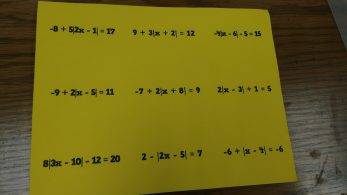 Leveled Practice Cards Activity for Absolute Value Equations | Math = Love