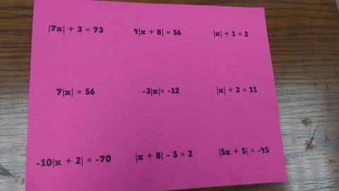 Leveled Practice Cards Activity for Absolute Value Equations | Math = Love