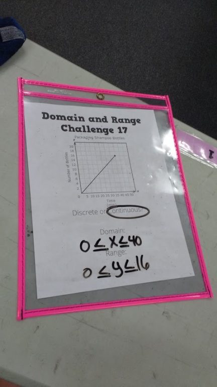 Domain and Range Challenge Activity | Math = Love