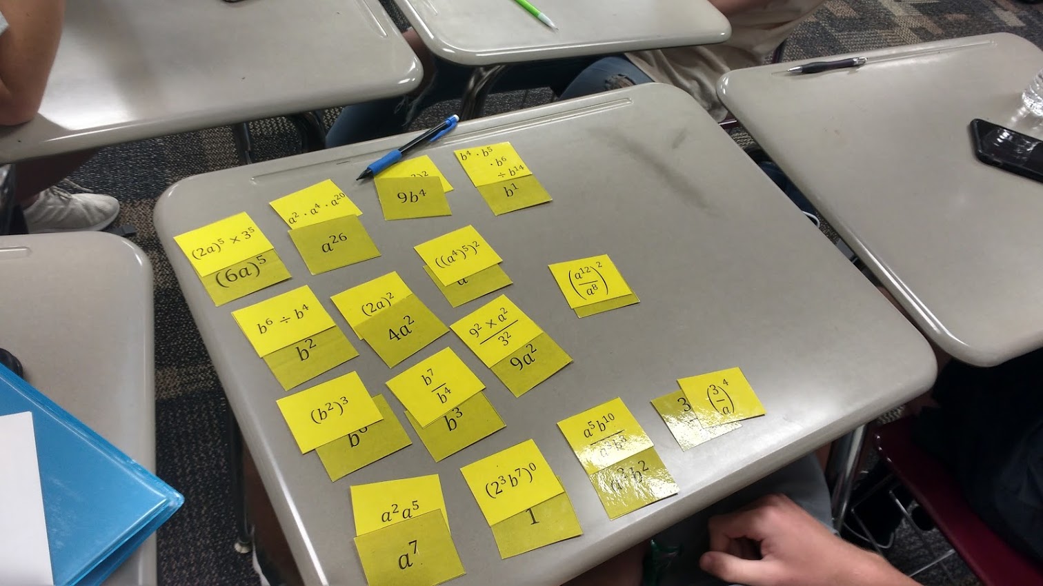 Exponent Rules Card Sort Activity and Karuta Game | Math = Love
