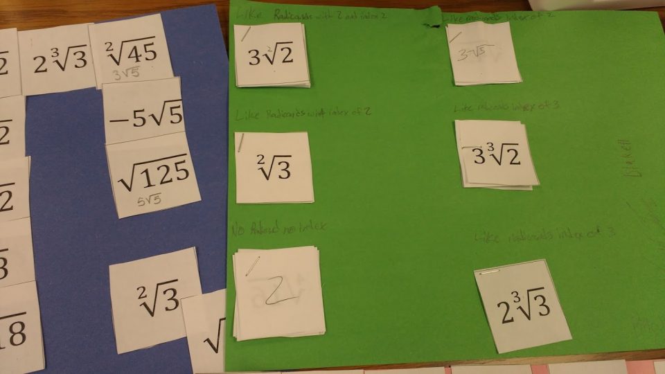 Like Radicals Card Sort Activity | Math = Love