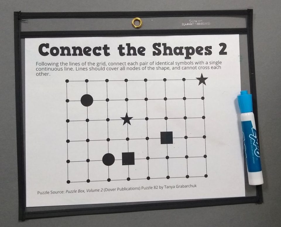 Connect the Shapes Puzzles | Math = Love