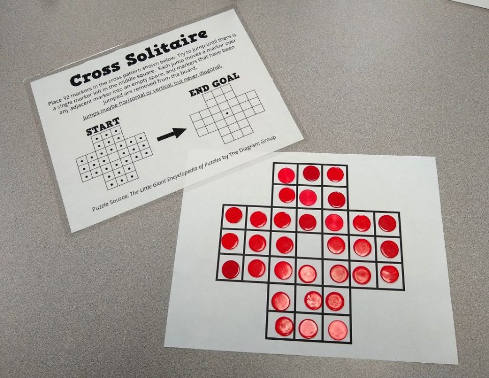 Cross Solitaire Puzzle | Math = Love