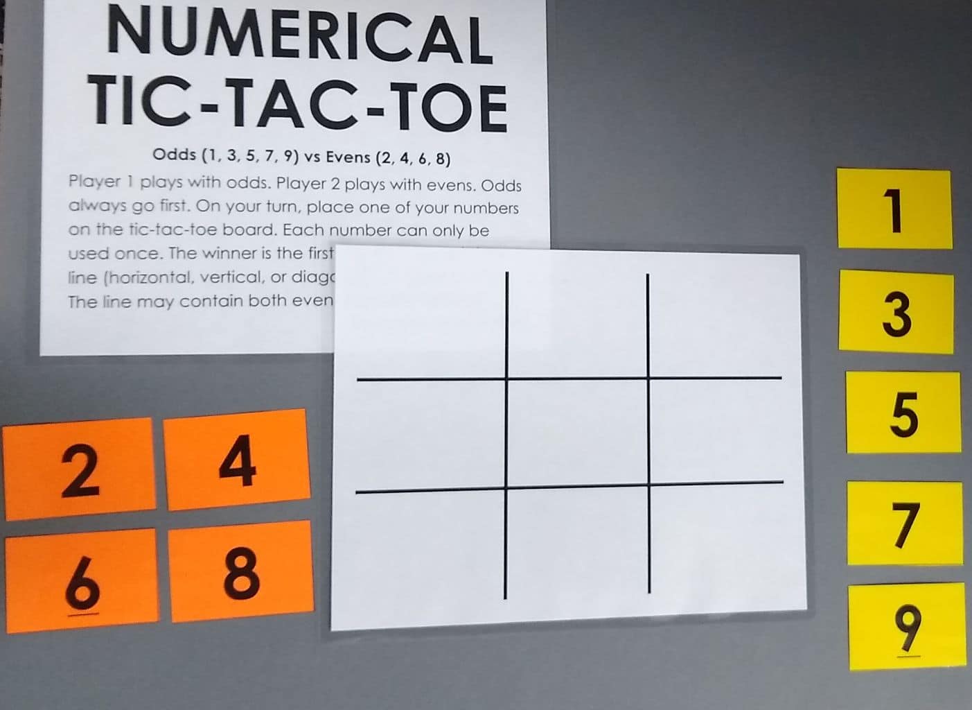 Numerical Tic Tac Toe | Math = Love