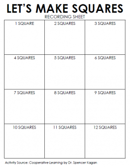 Let's Make Squares Activity | Math = Love