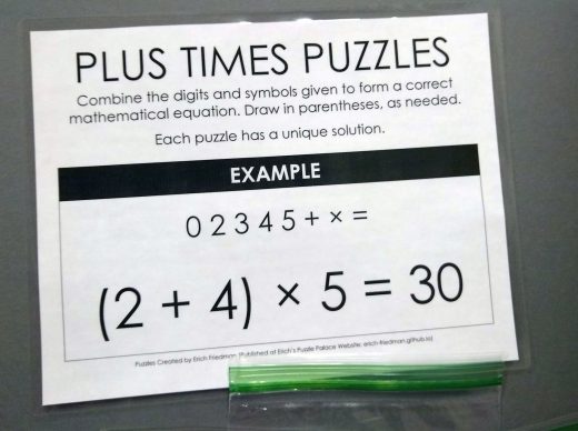 Plus Times Puzzles | Math = Love