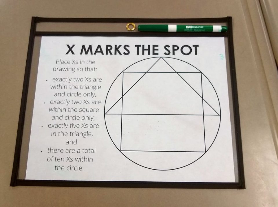 X Marks the Spot Puzzle | Math = Love