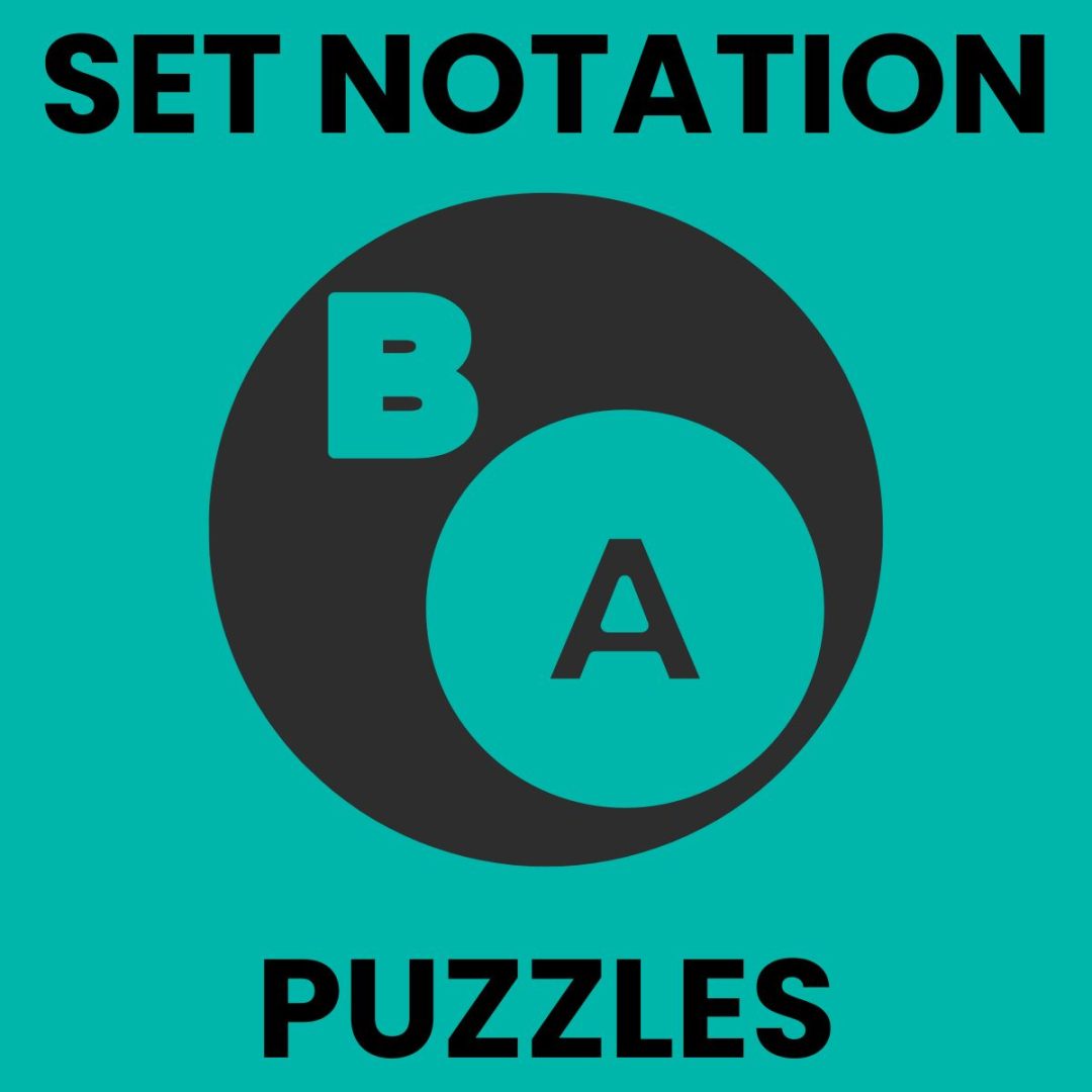 Set Notation Puzzles | Math = Love