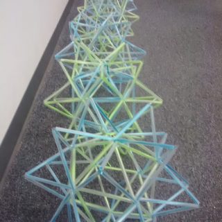Stellated Icosahedron Straw Art | Math = Love