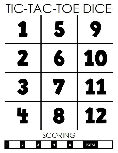 Tic Tac Toe Dice Game | Math = Love