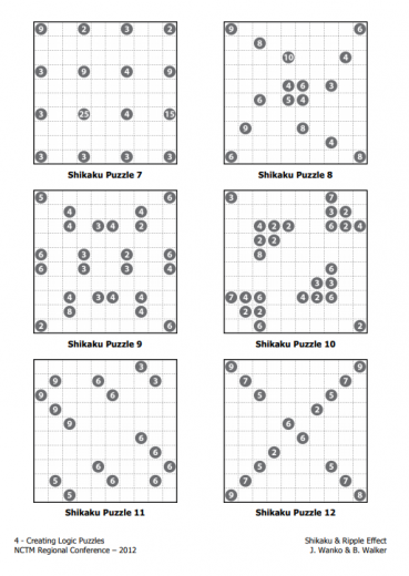 Shikaku Puzzles Collection | Math = Love