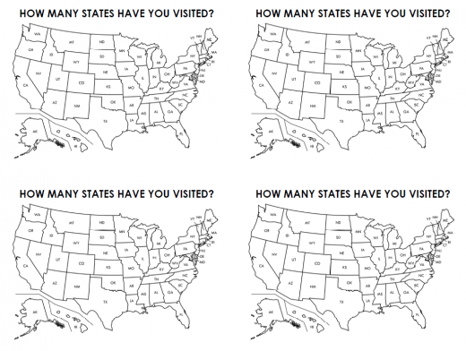 How Many States Have You Visited Map | Math = Love