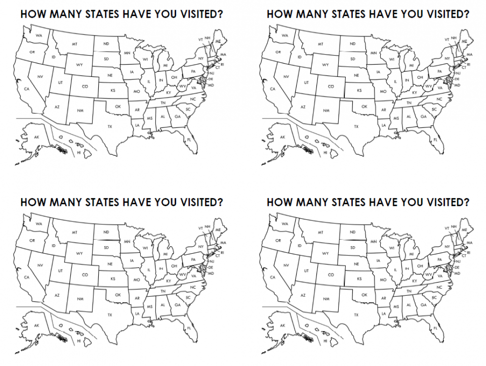 How Many States Have You Visited Map Math Love