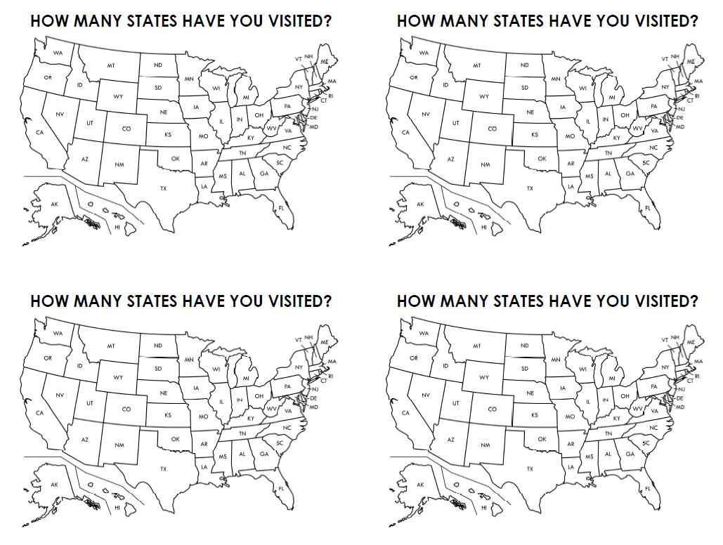 How Many States Have You Visited Map | Math = Love