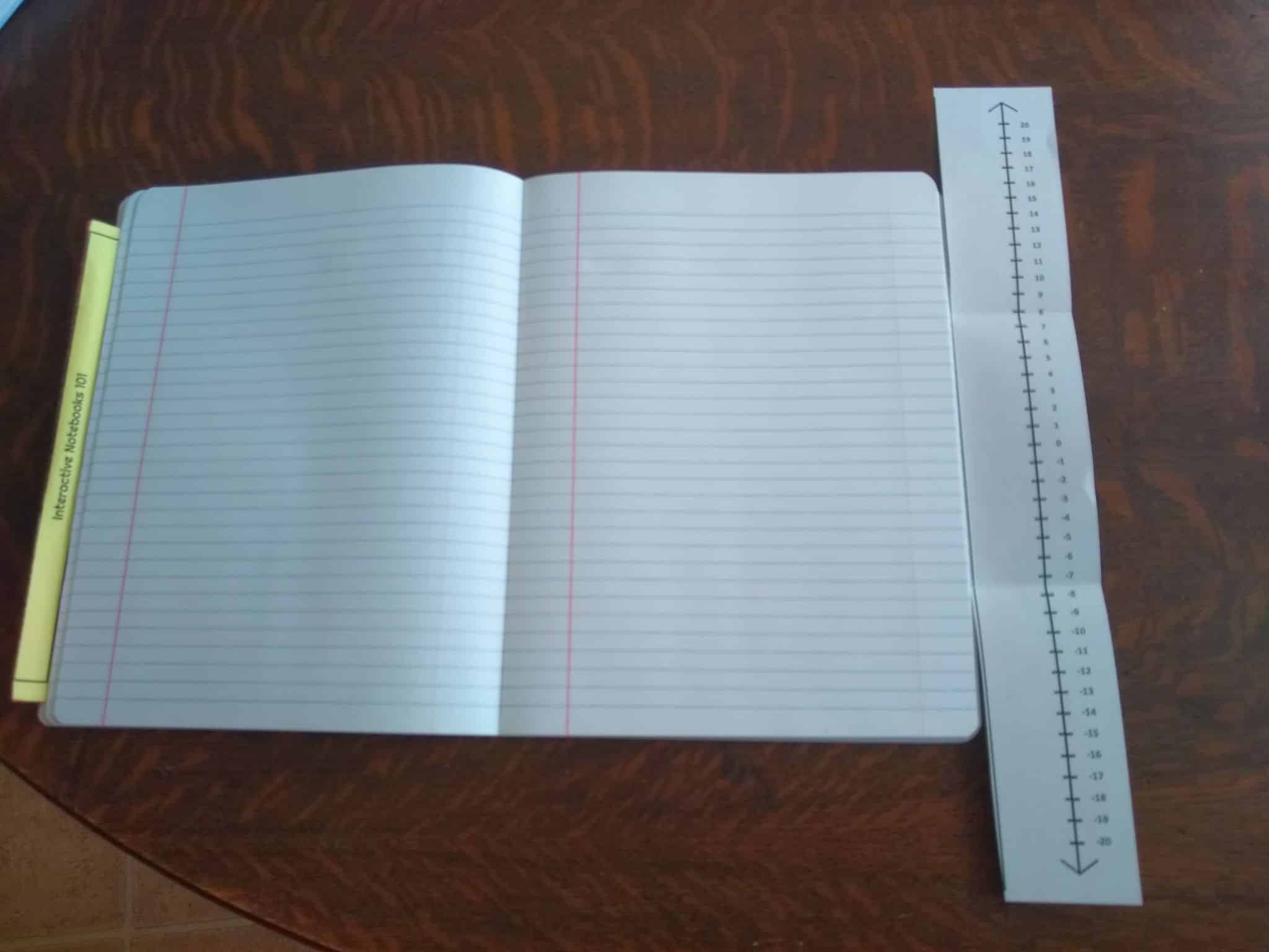 Horizontal and Vertical Number Line Foldables for Interactive Notebooks ...