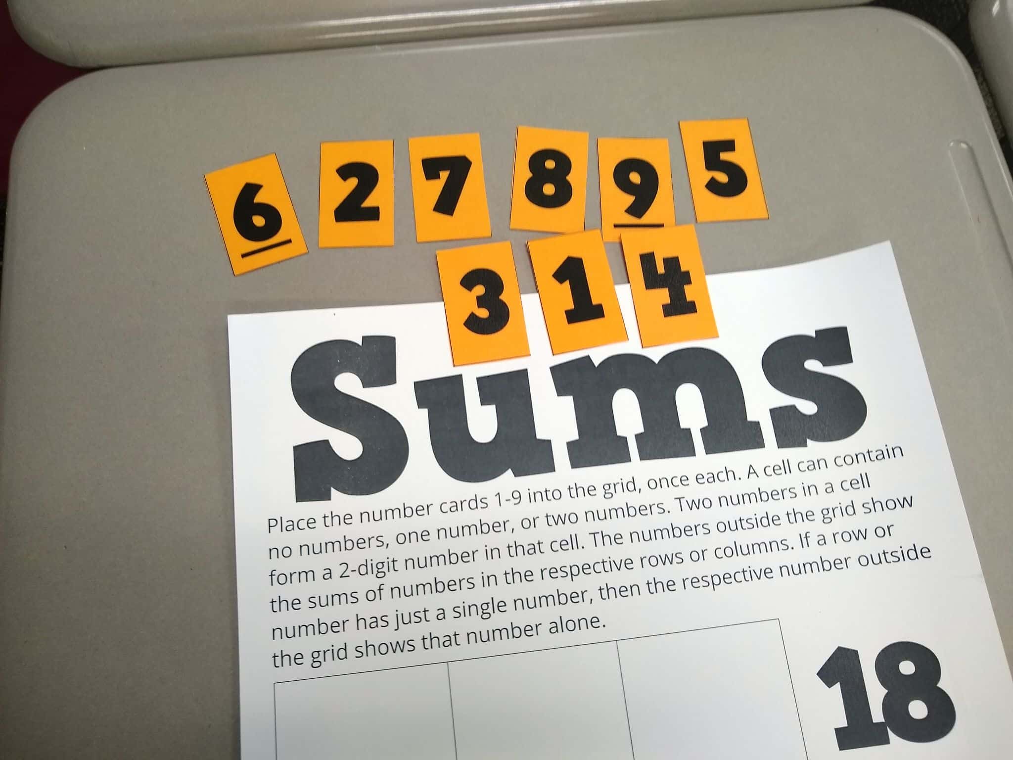 Sums Puzzle | Math = Love