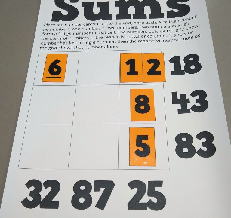 Sums Puzzle | Math = Love