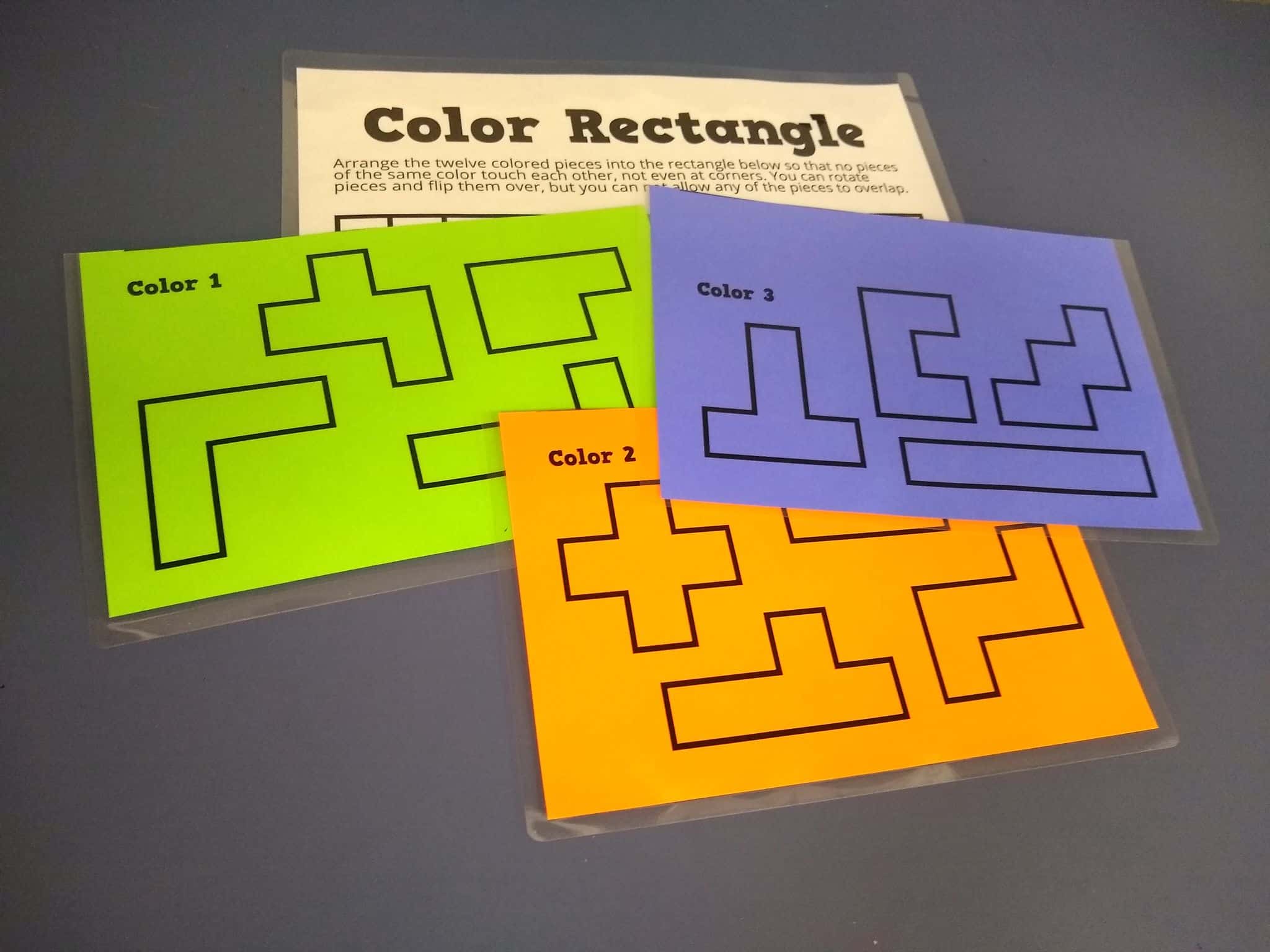 Color Rectangle Puzzle | Math = Love