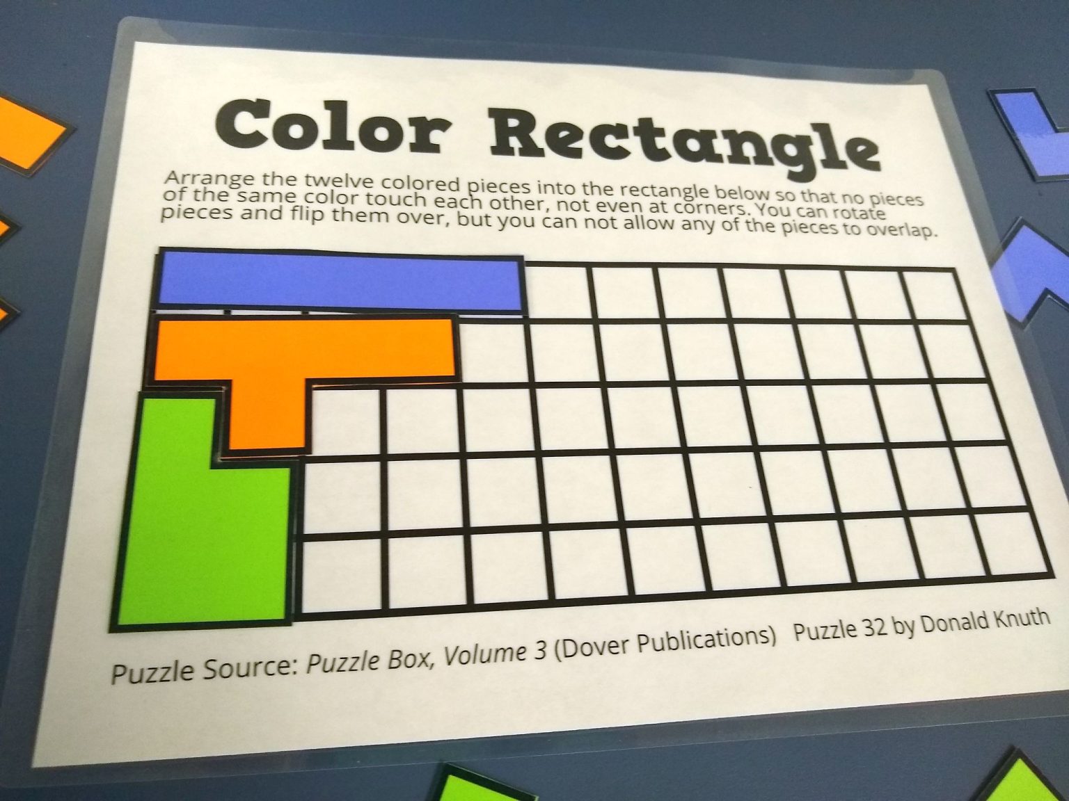 Color Rectangle Puzzle | Math = Love