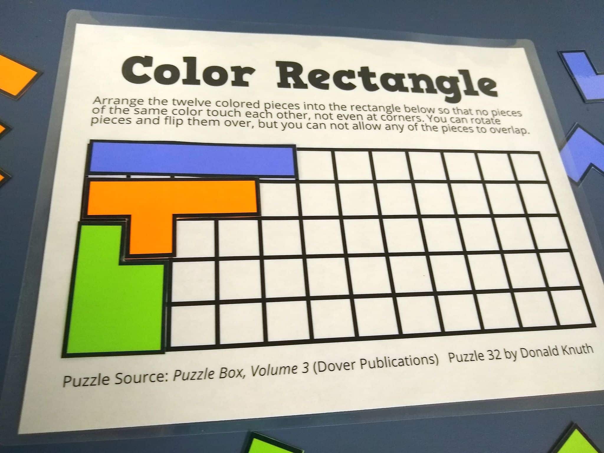 Color Rectangle Puzzle | Math = Love