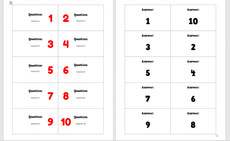 Make Your Own Question Stack Template | Math = Love