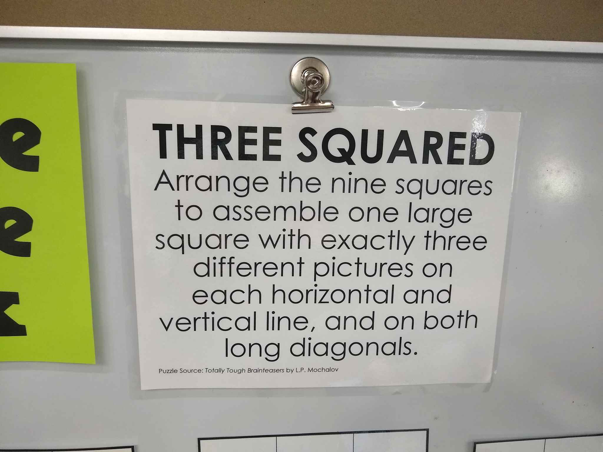 Three Squared Puzzle | Math = Love