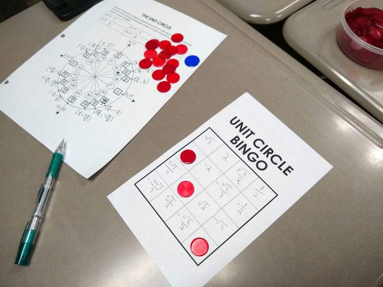 Unit Circle Bingo Game | Math = Love