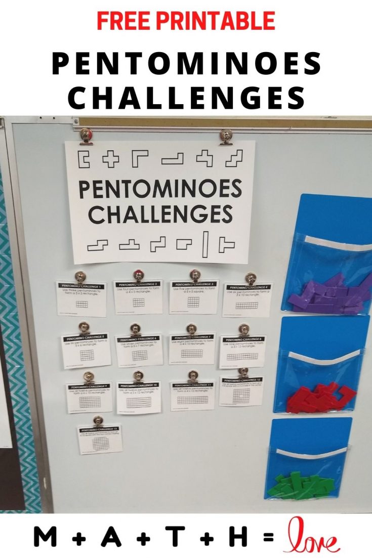 13 Free Printable Pentominoes Puzzle Challenges | Math = Love