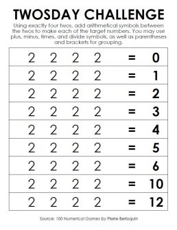 Twosday Challenge Activity | Math = Love