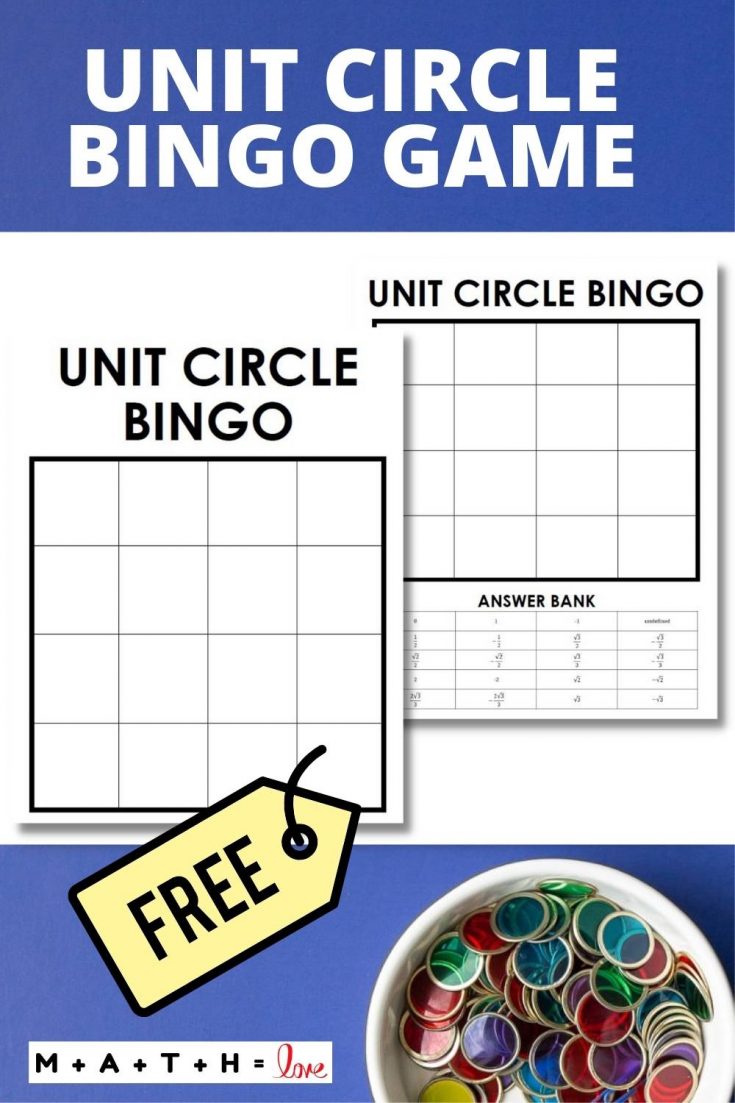 Unit Circle Bingo Game | Math = Love