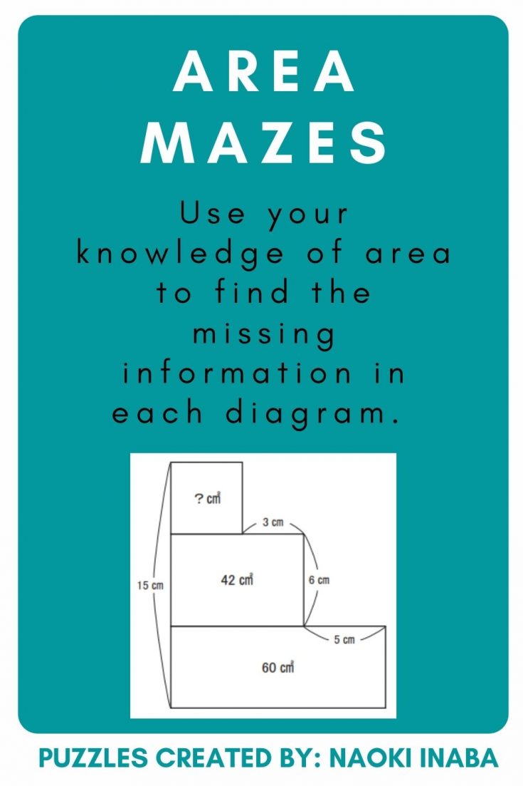Area Maze Puzzles from Naoki Inaba | Math = Love