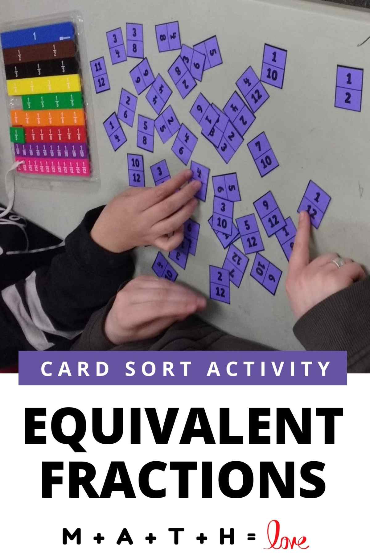 Equivalent Fractions Card Sort Activity | Math = Love