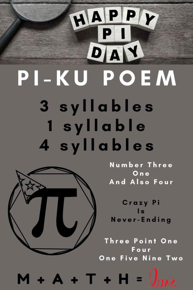 Pi ku Poetry: Writing Pi Day Poems | Math = Love