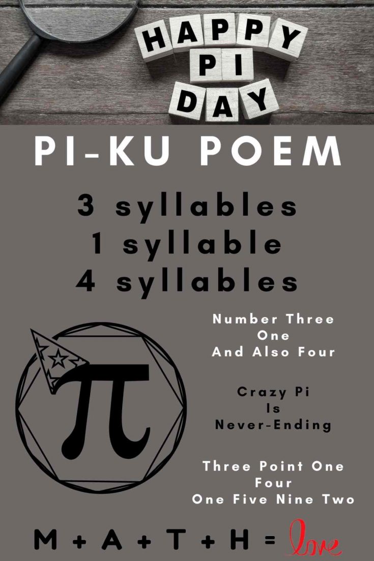 Pi ku Poetry: Writing Pi Day Poems | Math = Love