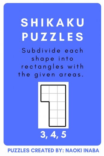 Shikaku Puzzles | Math = Love