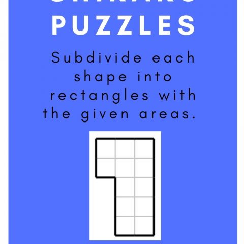 Area Maze Puzzles from Naoki Inaba | Math = Love