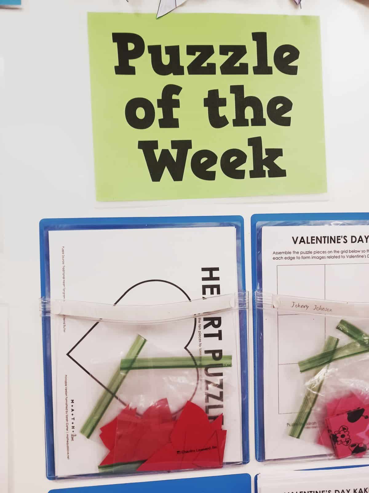 Printable Heart Tangram Puzzle | Math = Love