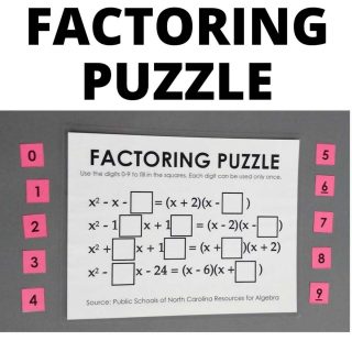 15 Fun Factoring Activities for Algebra | Math = Love