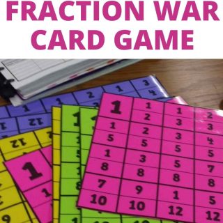 Fraction War Card Game [FREE PRINTABLE] | Math = Love