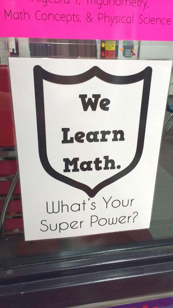 We Learn Math What's Your Super Power Poster | Math = Love