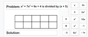 Dividing Polynomials Using the Box Method Puzzles | Math = Love