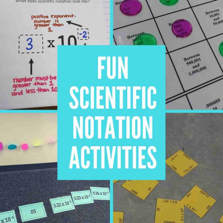 Scientific Notation Ordering Cards Activity | Math = Love