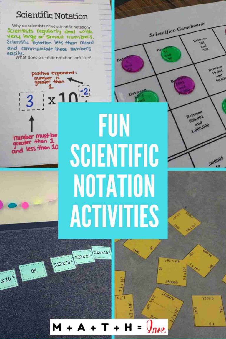 8 Fun and Free Scientific Notation Activities