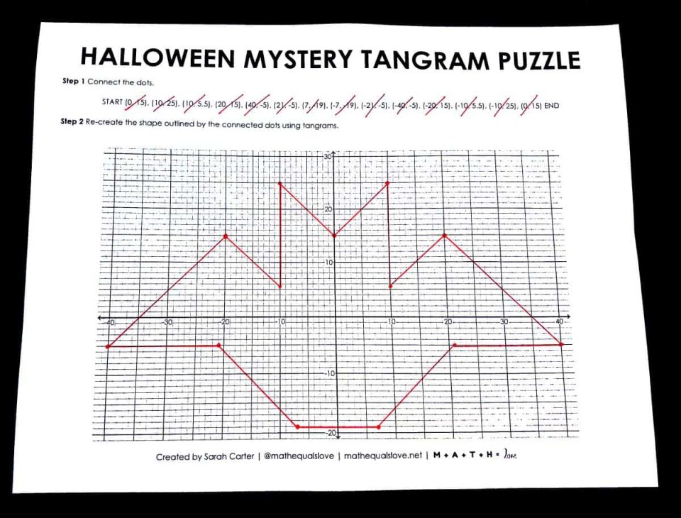 Halloween Mystery Tangram Puzzle | Math = Love