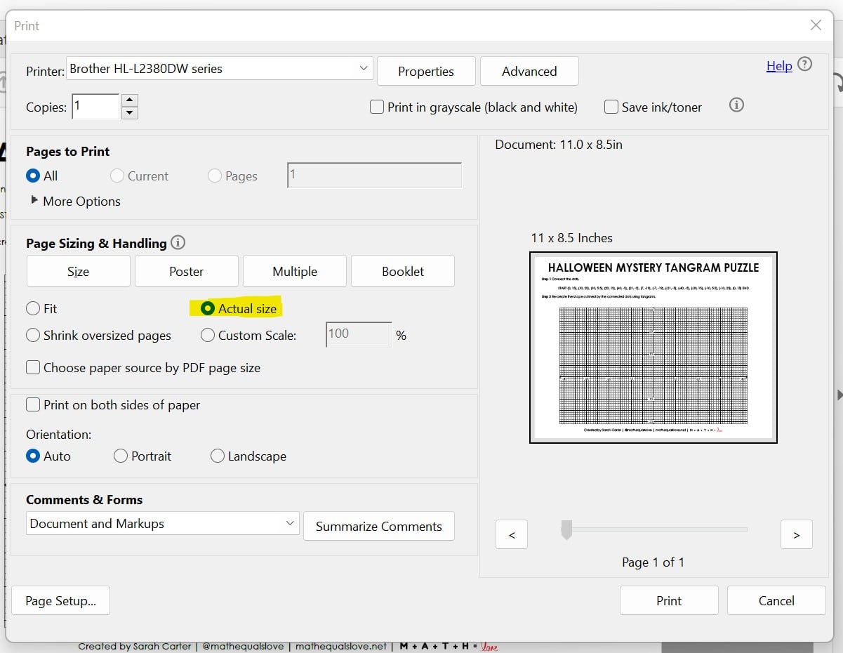 Halloween Mystery Tangram Puzzle | Math = Love