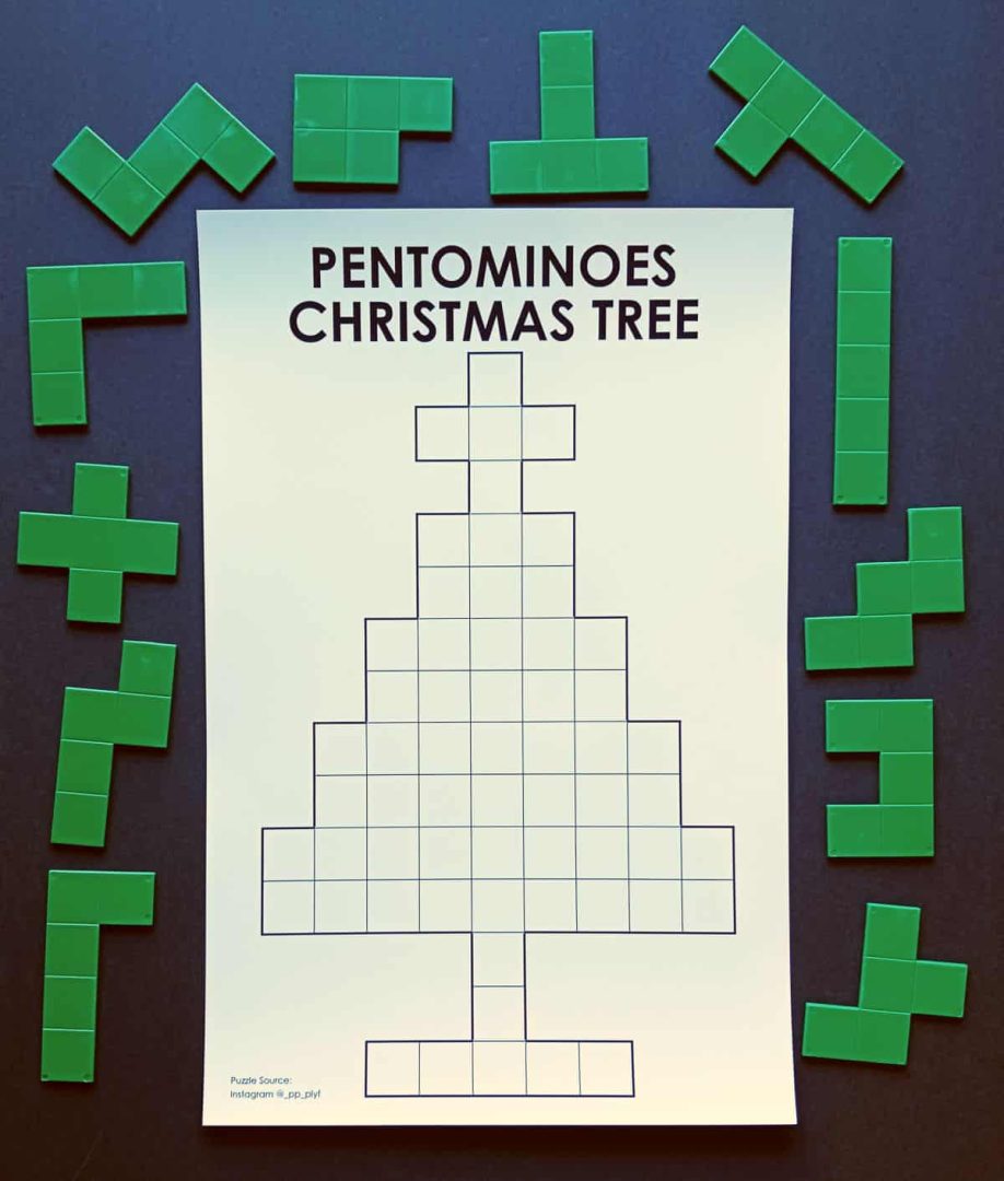 Pentominoes Christmas Tree Puzzle | Math = Love