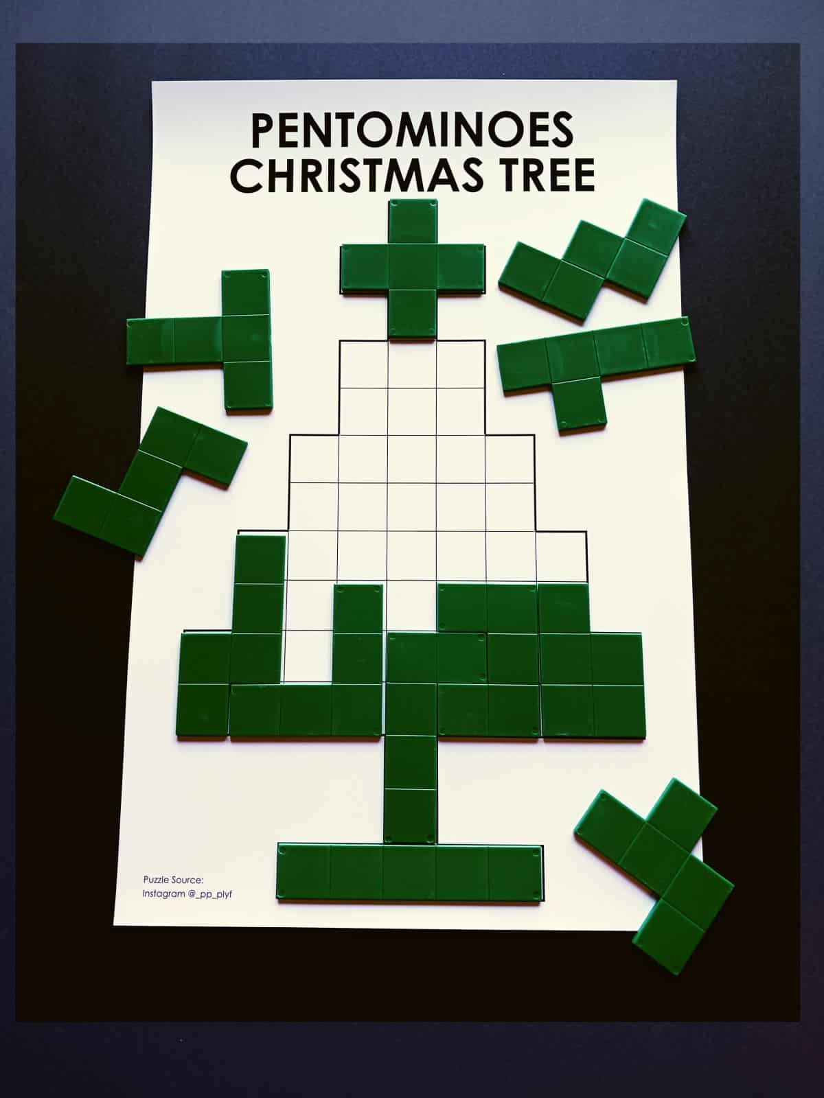 Pentominoes Christmas Tree Puzzle | Math = Love