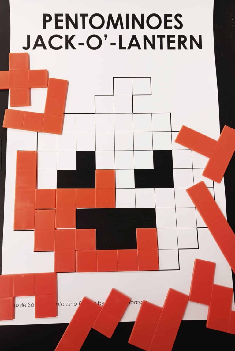 Pentominoes Jack-o'-lantern Halloween Puzzle | Math = Love